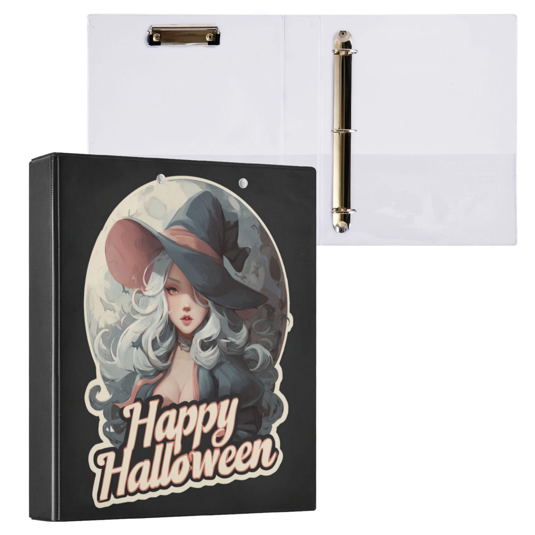 White-haired Woman 3 Ring Hardcover Binders 1.5in Round Rings for ...