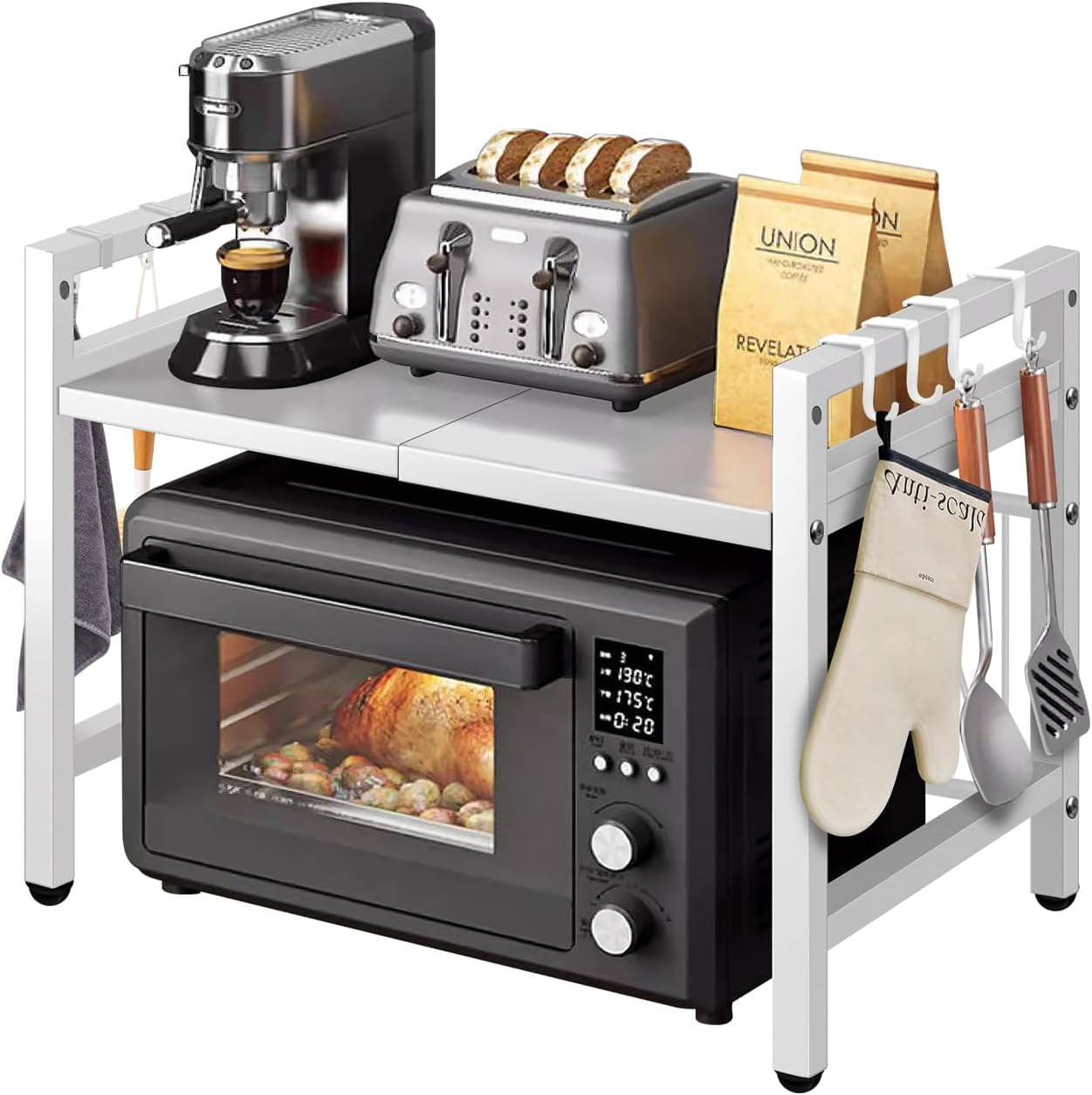 White microwave stand,microwave shelf,small microwave stand,microwave ...