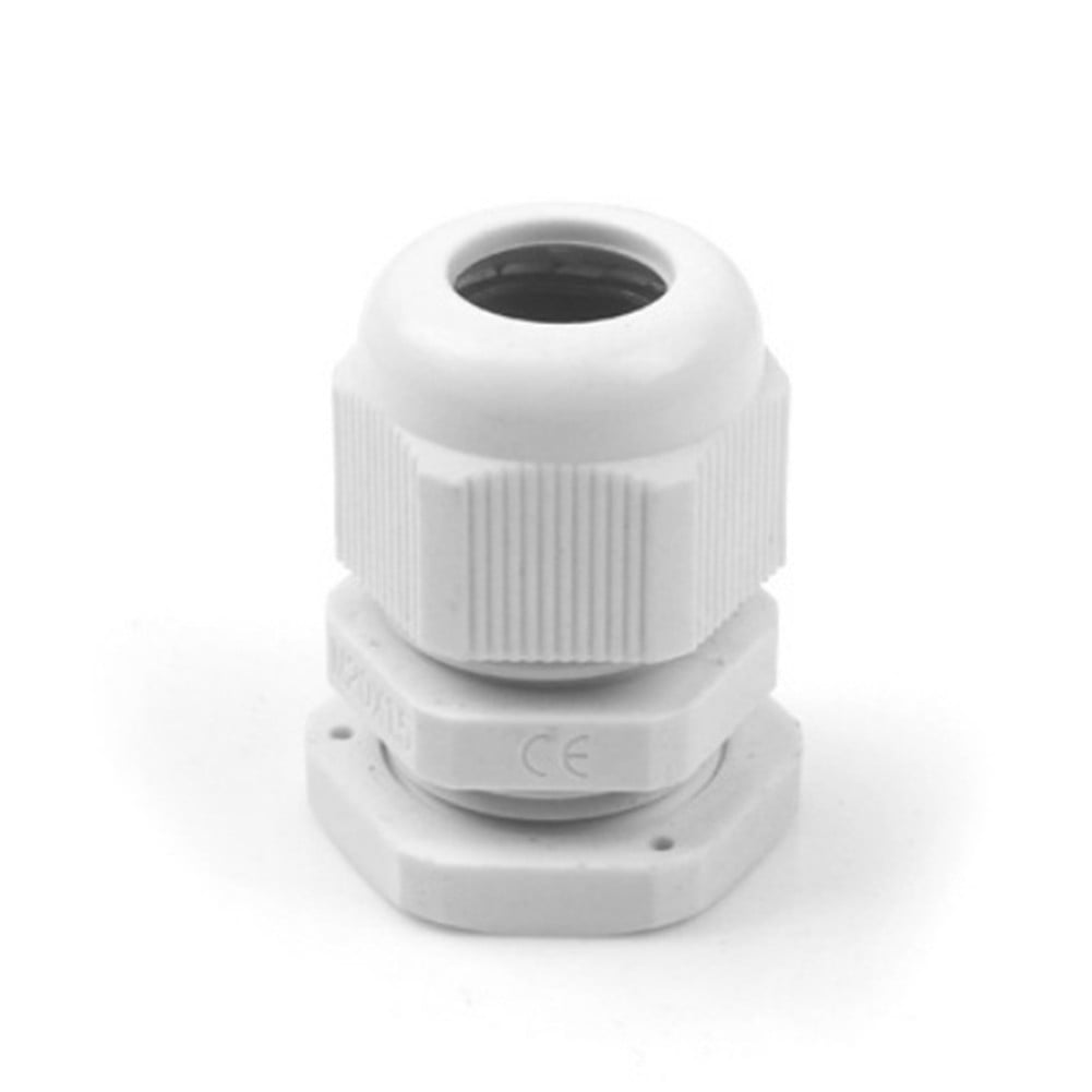 White Nylon Cable Connector Ip68 Fixed Rubber Seal Waterproof ...