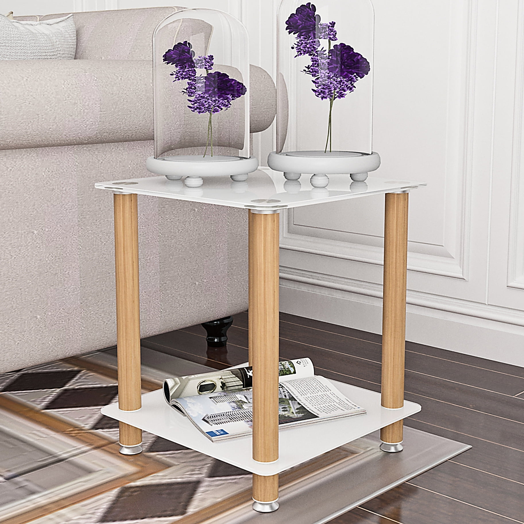 White+oak Side Table , 2 Modern End With Ample Space To Keep Your ...