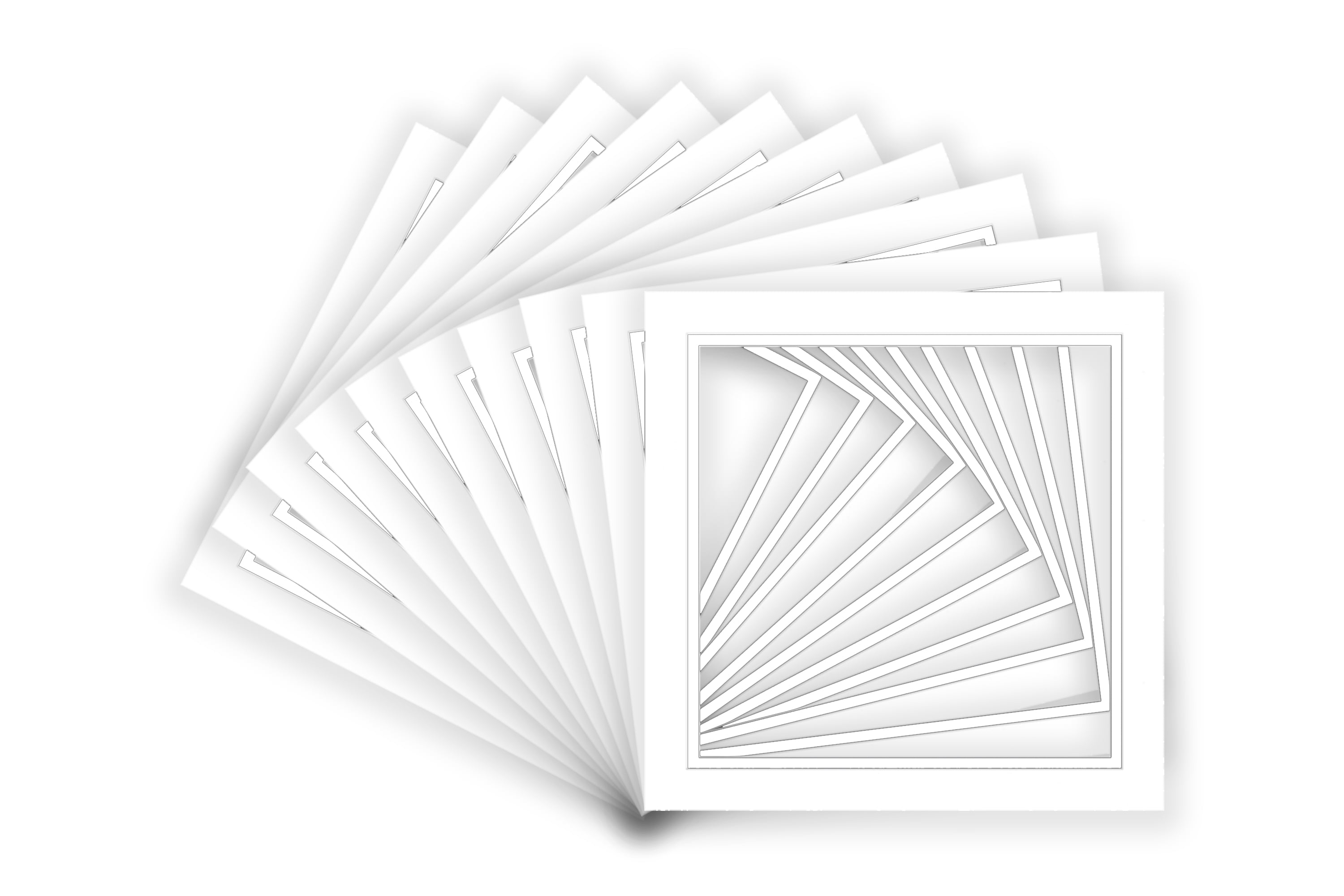 White on White Double Photo Mat 20x20 for 16x16 Photos - Fits 20x20 ...