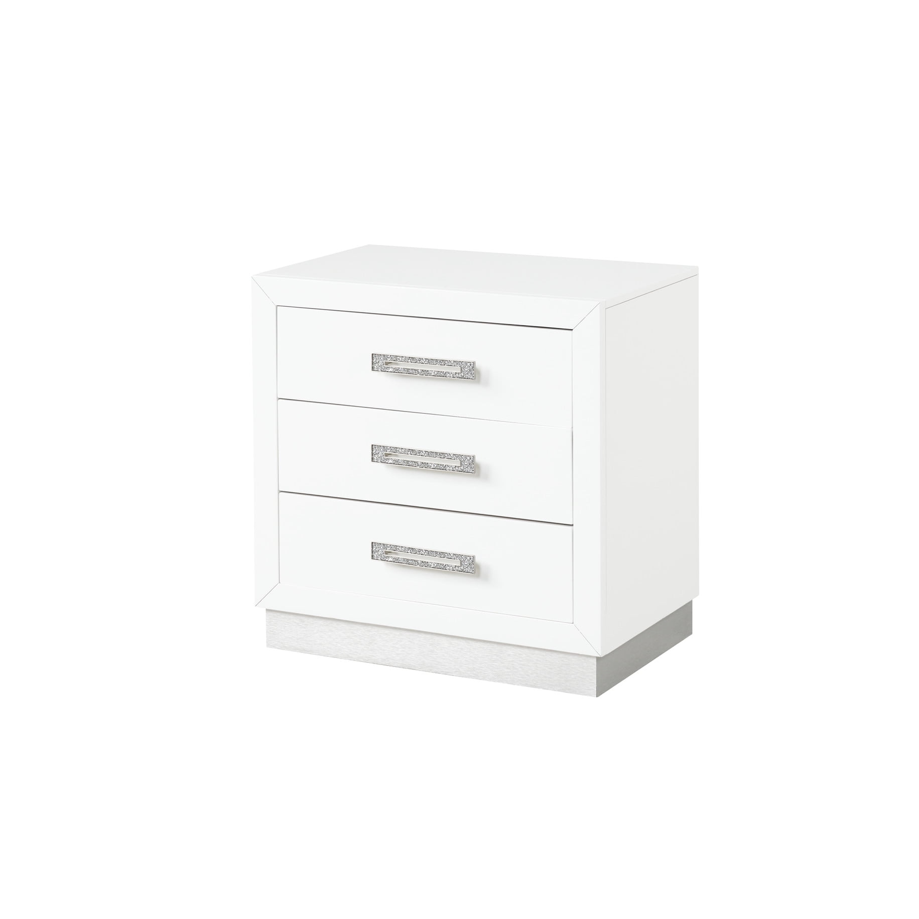 White rectangular shape - 3-drawer convenience - Bedroom environment ...