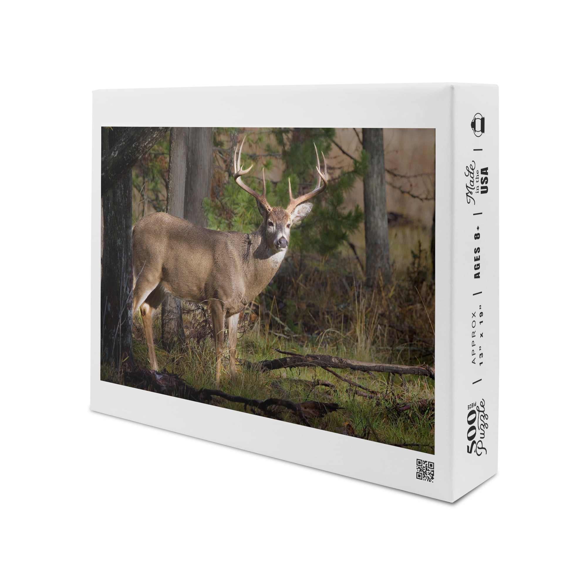 White-tailed Deer Buck (19x27 inches, Premium 500 Piece Jigsaw Puzzle ...
