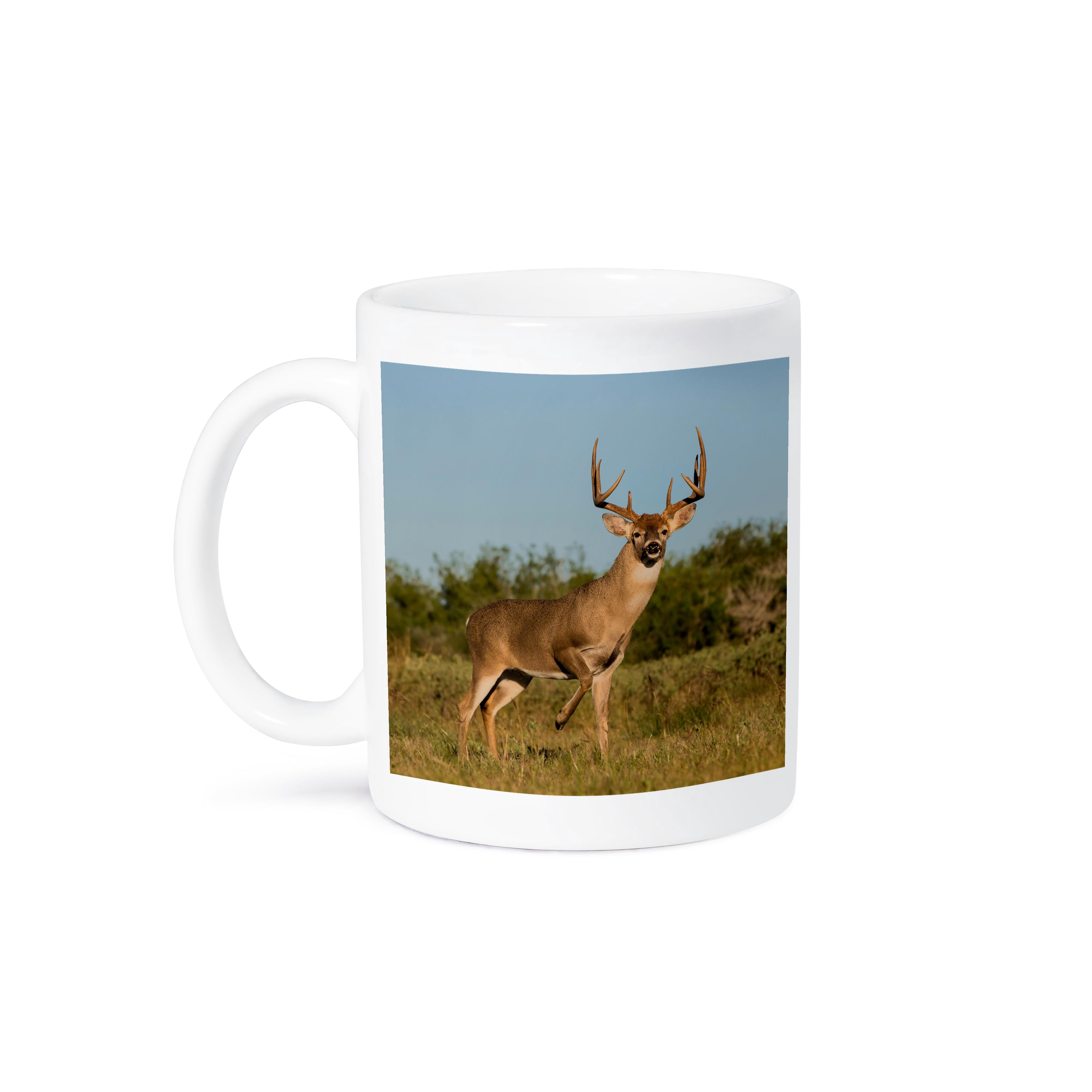 3dRose, White tailed Deer buck alert for danter in early autumn , 15oz ...
