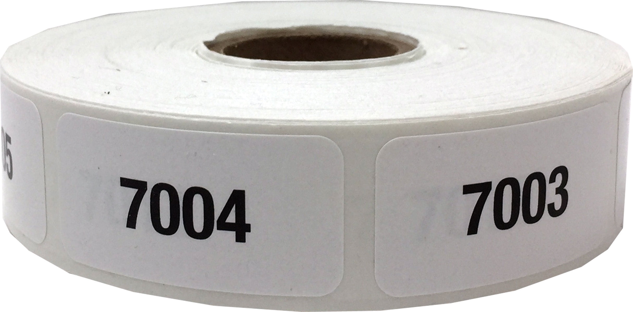 White with Black 7001 - 8000 Consecutive Number Stickers, 3/4 Inch x 1 ...