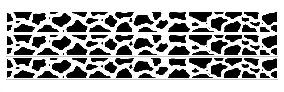 White with Black Cow Print Border Wall Decals Stickers Farm Animal ...