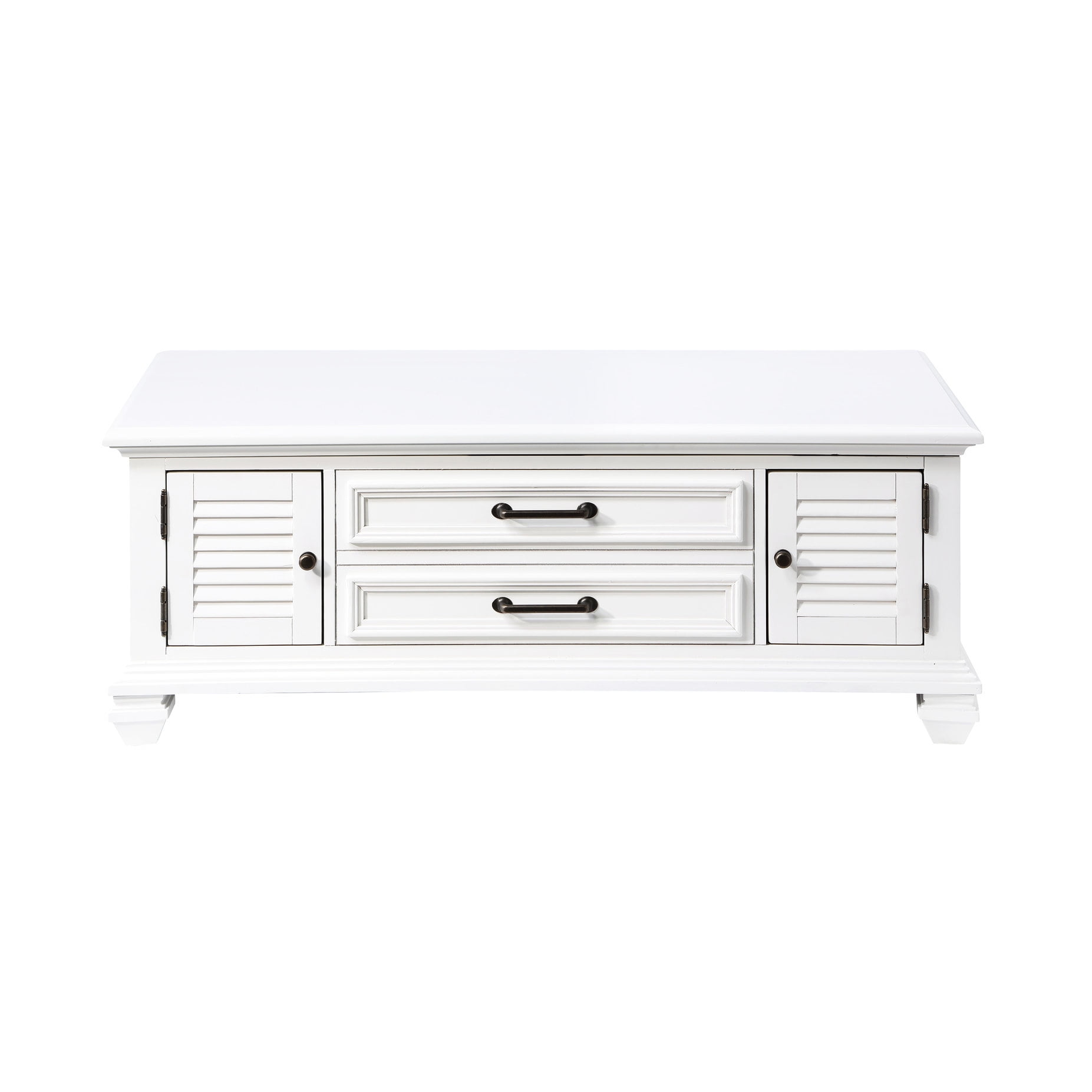 White wood coffee table with lift function - Fit for eating on sofa and ...