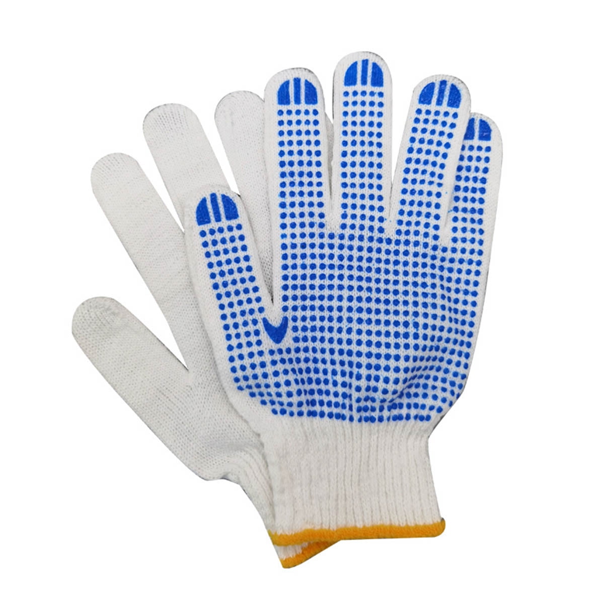 White yarn gloves, glue yarn gloves, labor protection gloves, pure ...