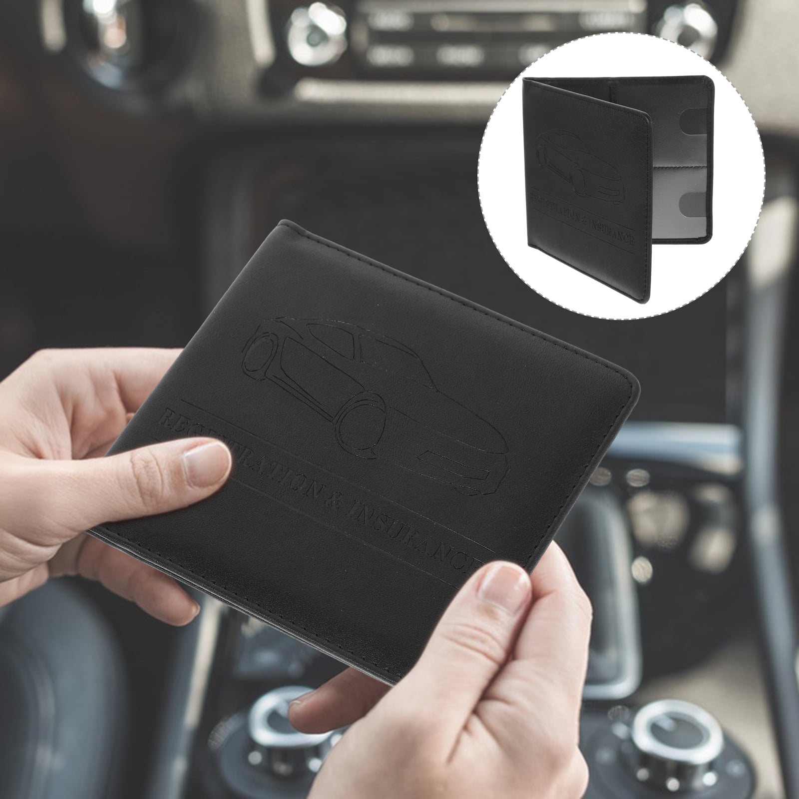 WhiteBeach Car Registration and Insurance Card Holder Document Wallet ...