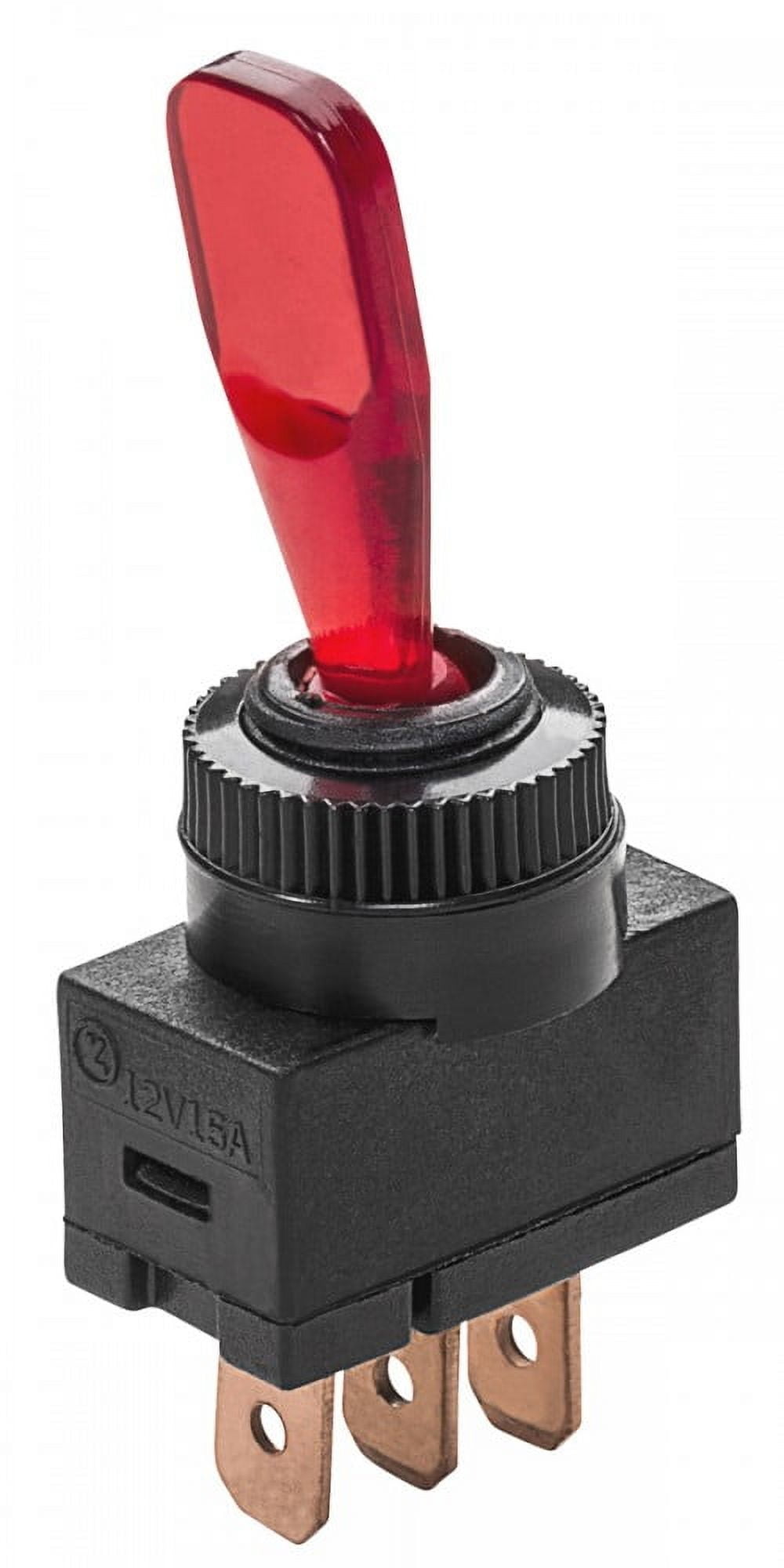 WhiteCap Industries S-8084C Illuminated Toggle Switch, 15 Amp, 12 Volt ...