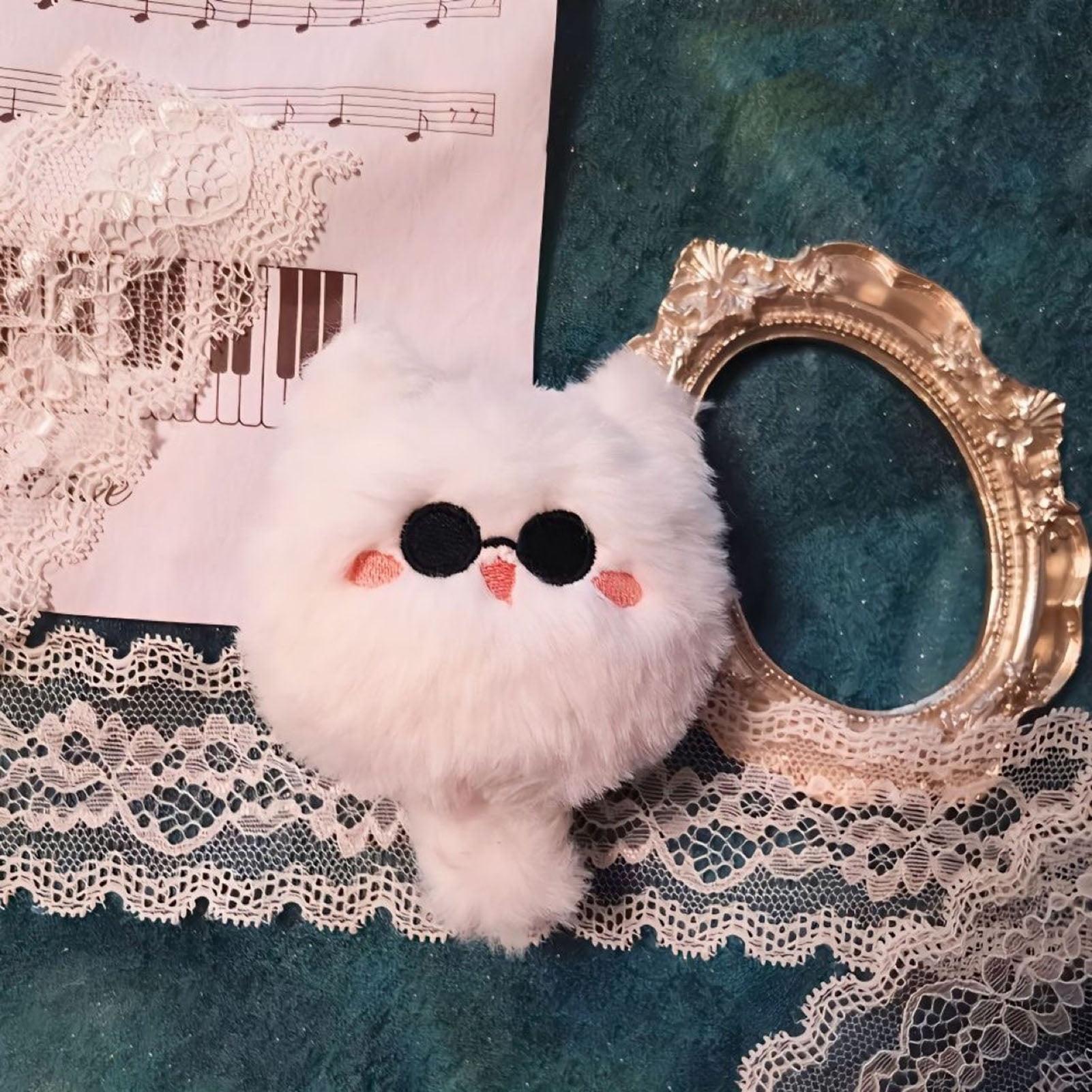 WhiteCat Plush Doll Keychain Pendant Cute Anime Kitten Figure Plushies ...