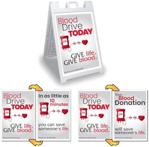 WhiteDeluxe with 2 Give Blood Signs - Walmart.com