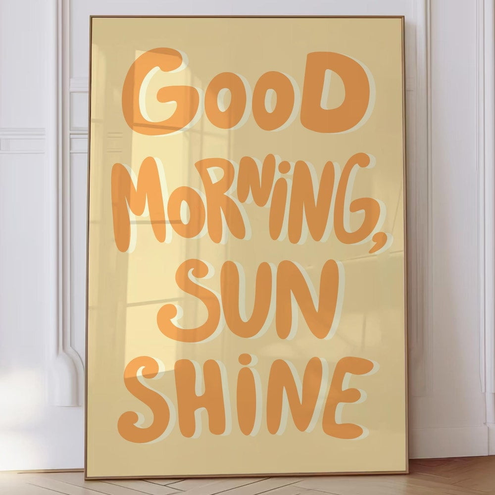 WhitePeak Art Good Morning Sunshine Trendy Girly Positive Poster, 16x24 ...