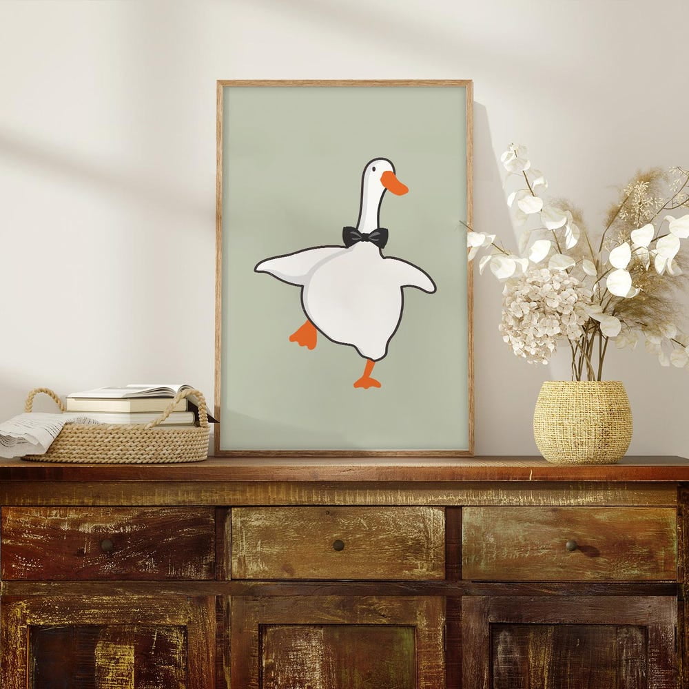 WhitePeak Art Mans Duck Nursery Duck Farm Poster, 24x36 UNFFRAMED ...