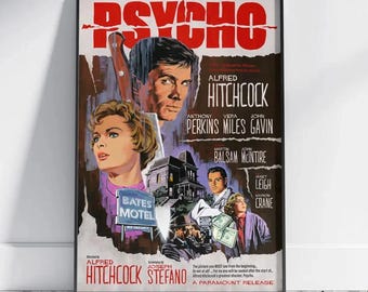 WhitePeak Art Psycho (1960) Movie Poster – Alfred Hitchcock Classic ...