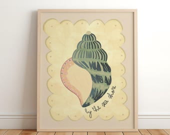 WhitePeak Art Seashell, Shell, Kids Ocean Room, Kids , Colourful ...