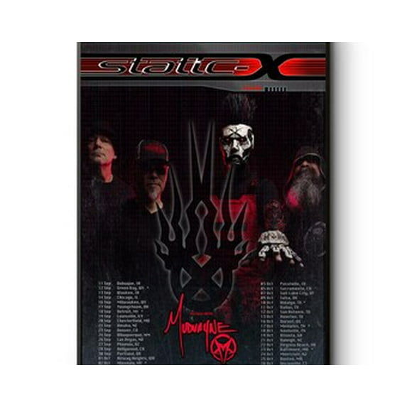 WhitePeak Art Static-X L.D.50 25Th Anniversary 2025 Tour Poster Heavy ...
