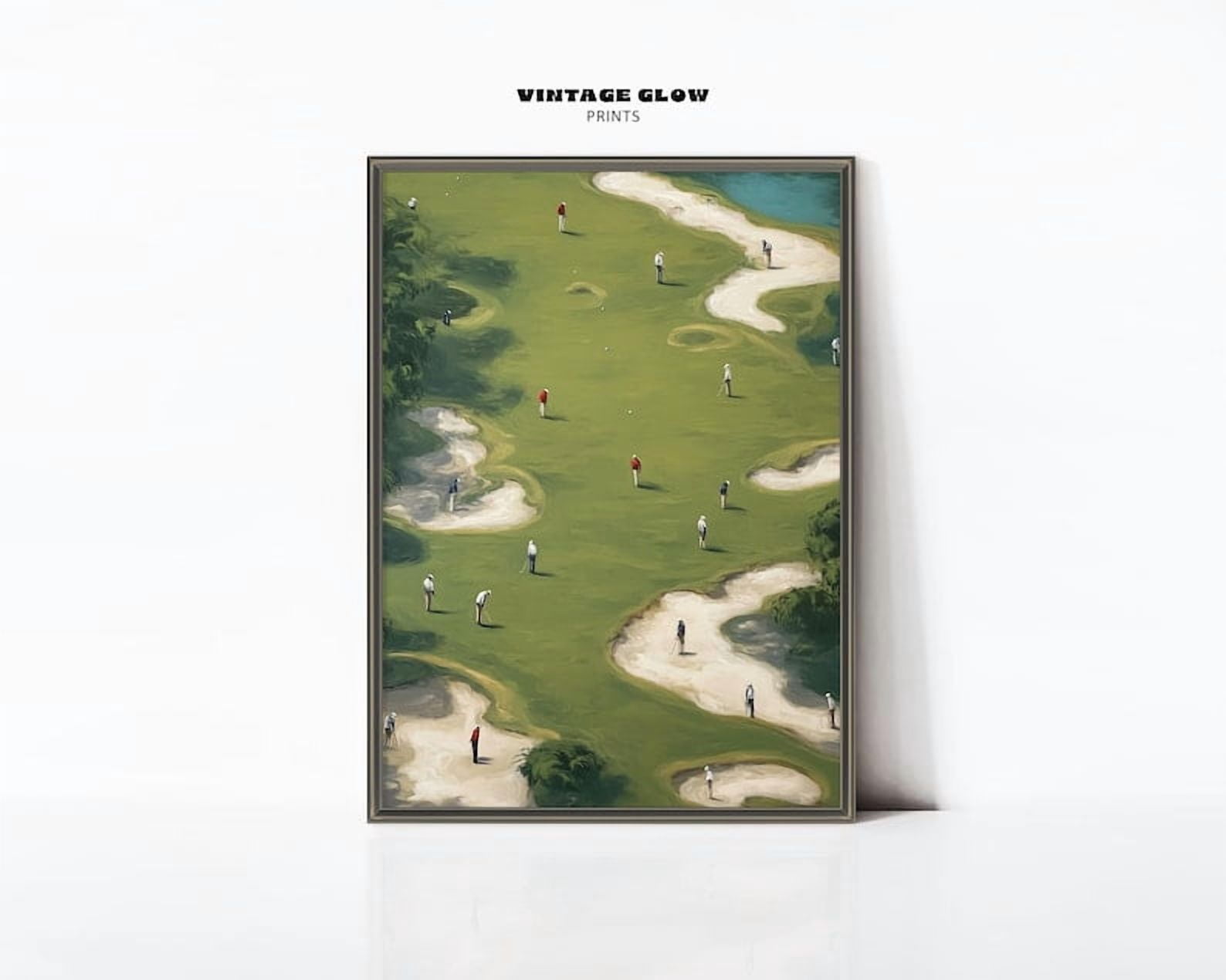 WhitePeak Art Tiny Golfers | Minimalist Golf Wall Decor | Abstract ...