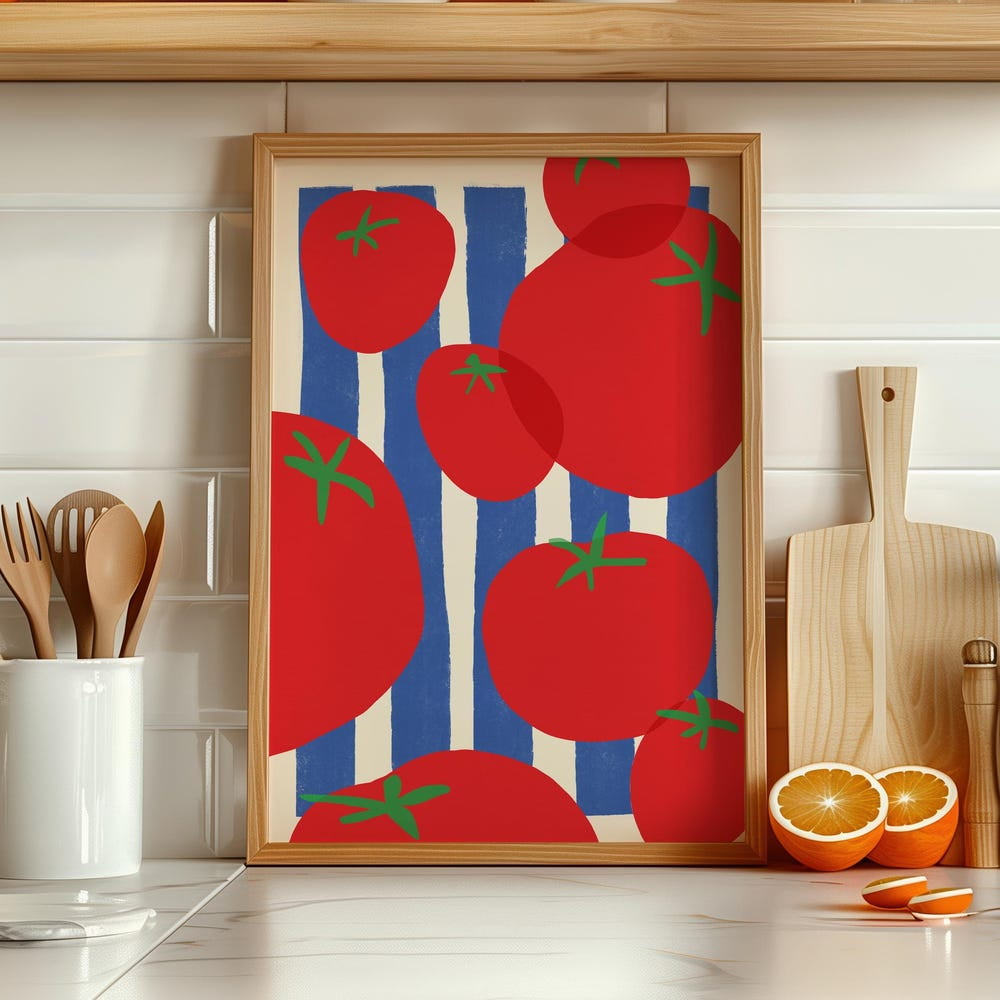WhitePeak Art Tomato Kitchen Retro Poster, 12x18 UNFFRAMED - Walmart.com
