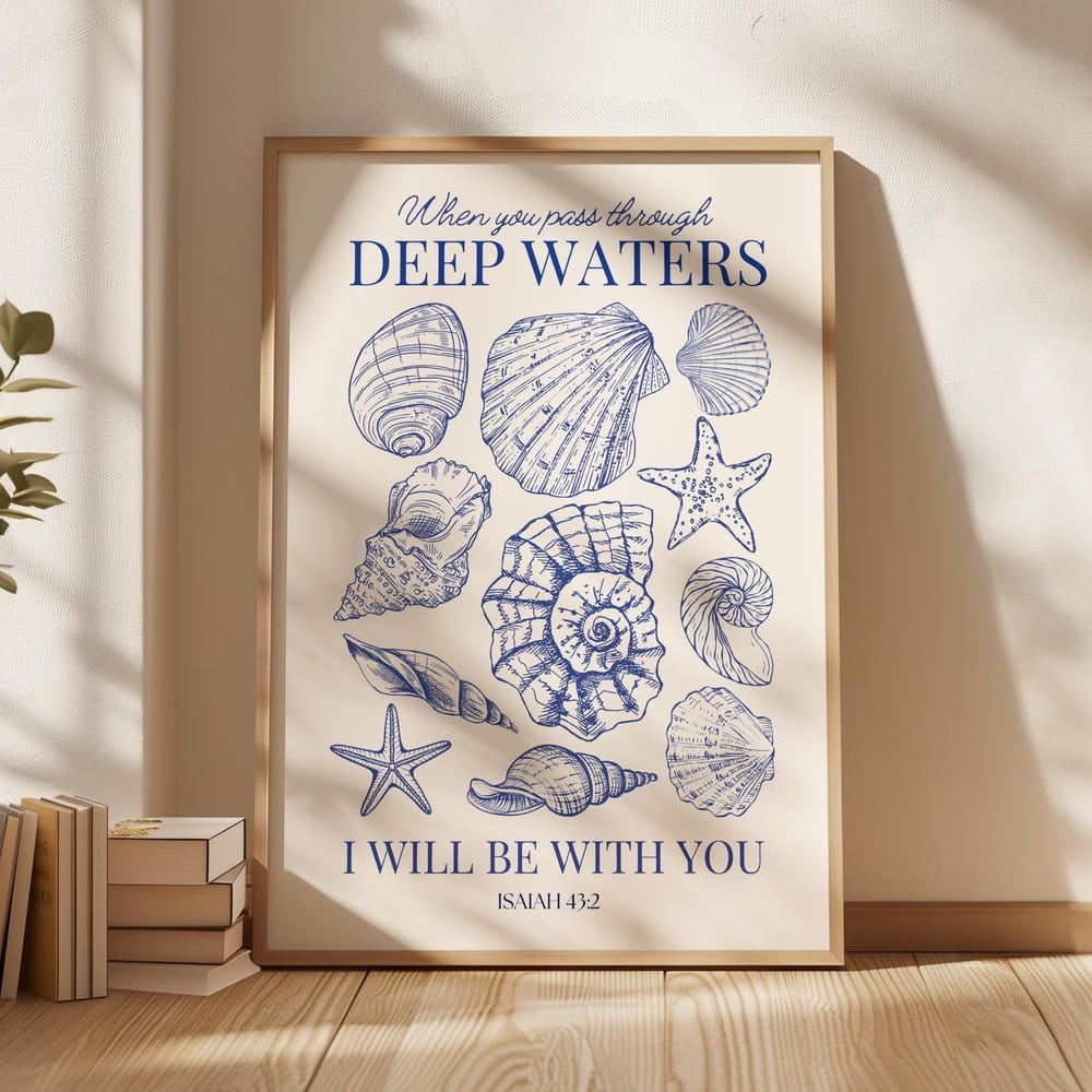 WhitePeak Art Trendy Christian Coastal Seashell Christian Poster, 8x12 ...