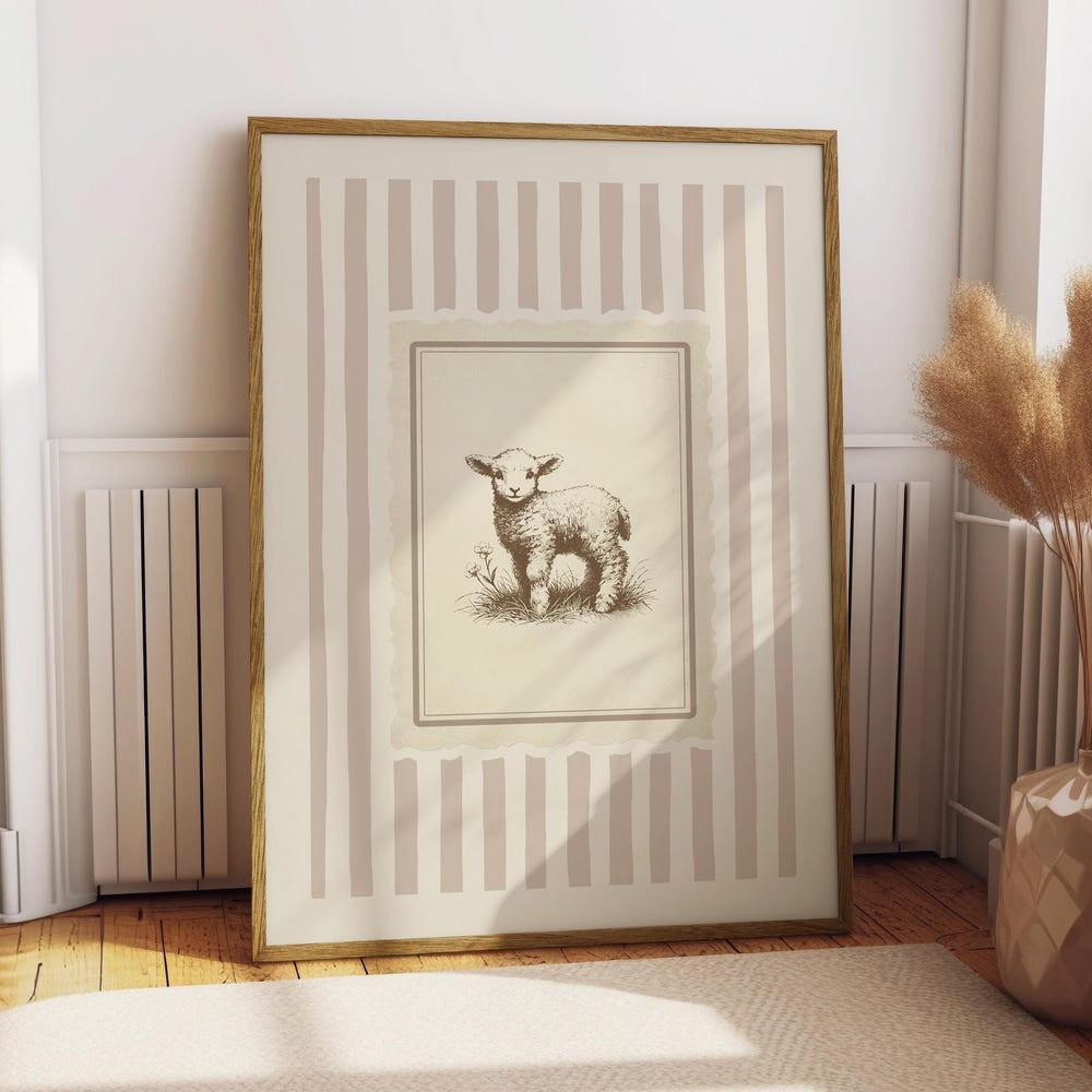 WhitePeak Art Vintage Lamb Quiet Luxury Poster, 24x36 UNFFRAMED ...