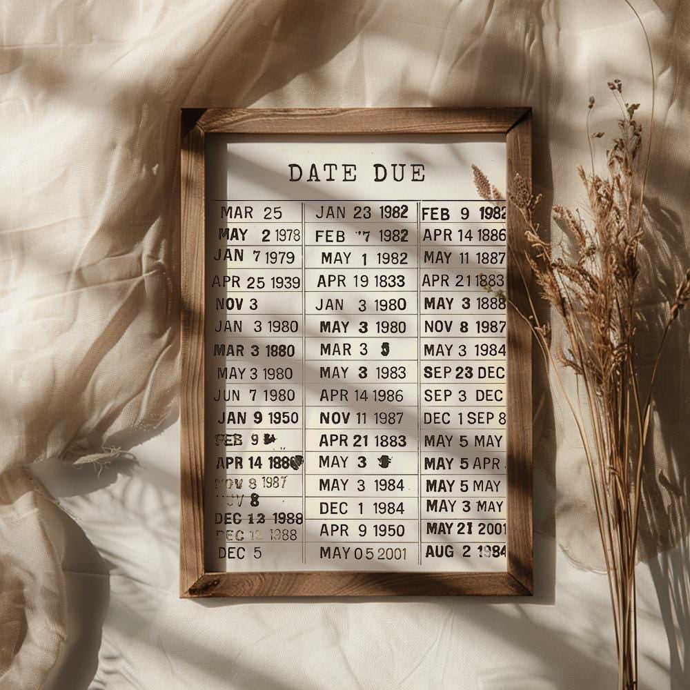 WhitePeak Art Vintage Library Card Literary Library Card Poster, 24x36 ...