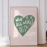 WhitePeak Art What If It All Works Out Preppy Poster, 8x12 UNFFRAMED ...
