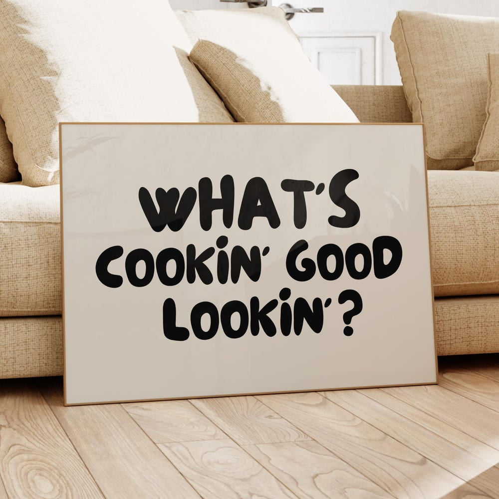 WhitePeak Art Whats Cookin Good Lookin Retro Poster, 12x18 UNFFRAMED ...