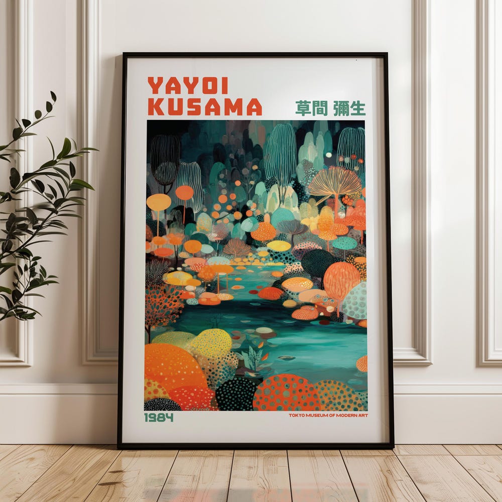 WhitePeak Art Yayoi Kusama Poster - Abstract Yayoi Kusama Inspired ...