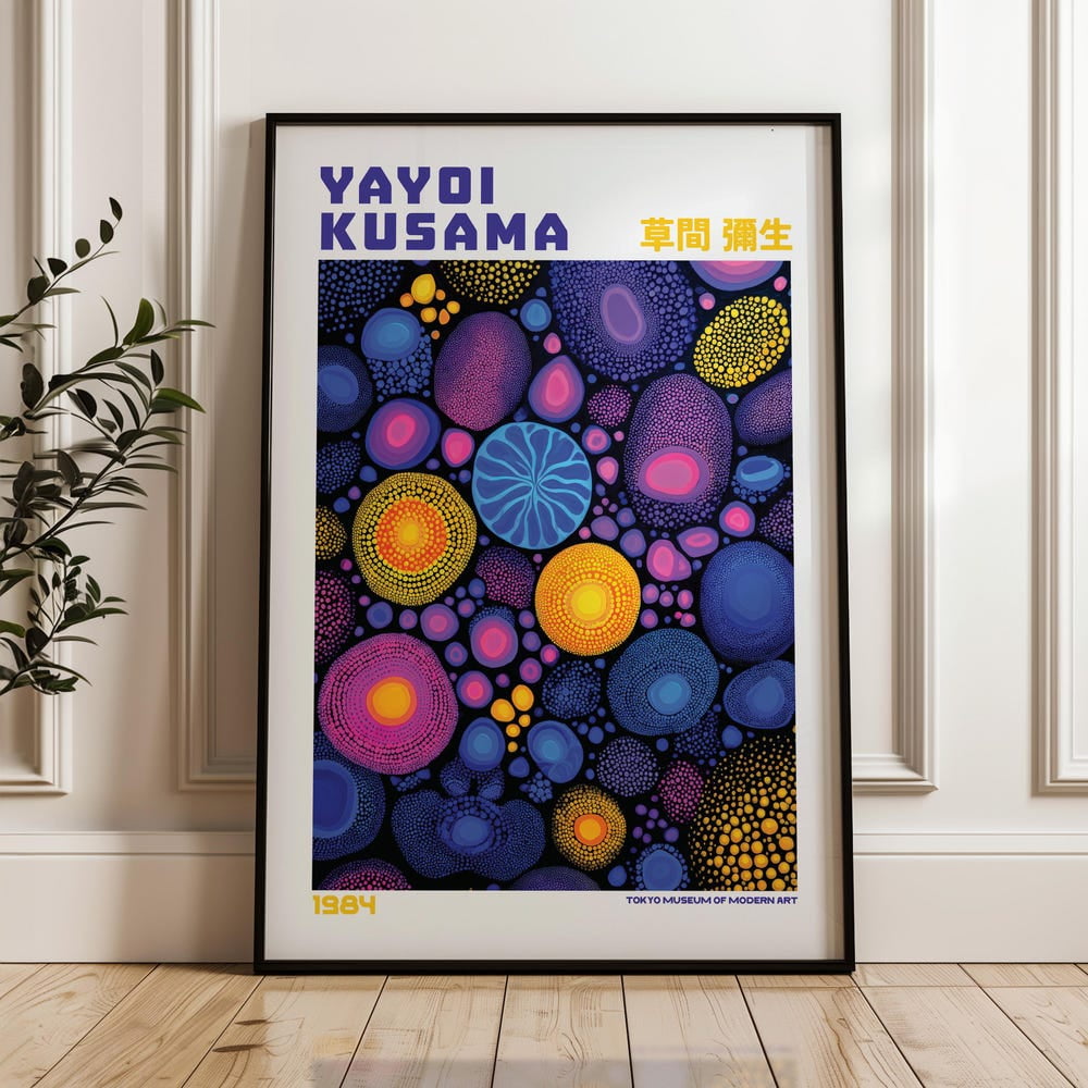 WhitePeak Art Yayoi Kusama Poster - Yayoi Kusama Inspired Abstract ...
