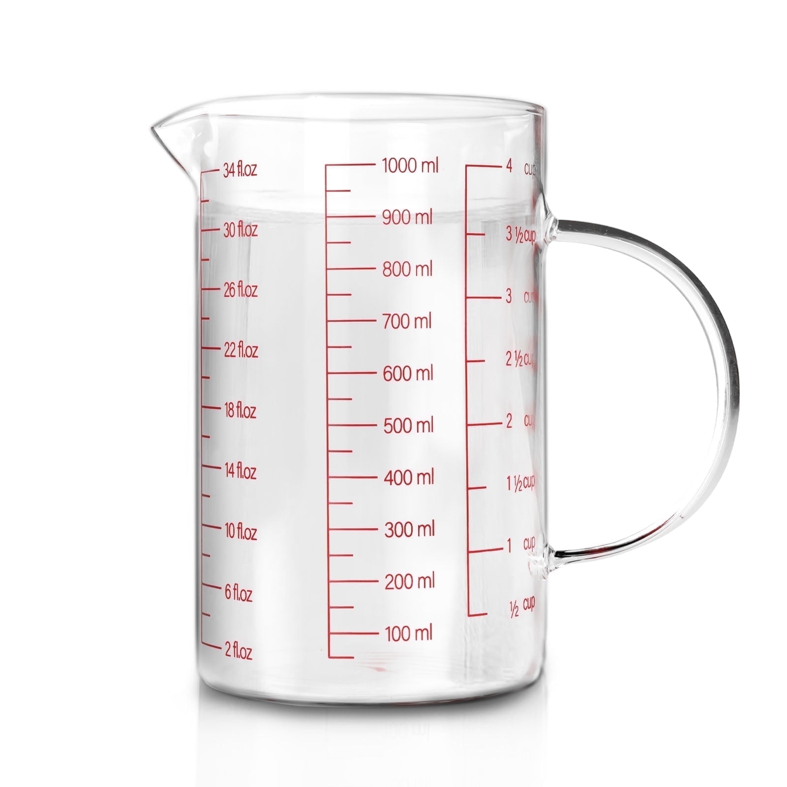 WhiteRhino 4 Cups Borosilicate Glass Large Measuring Cup, 34oz with ...