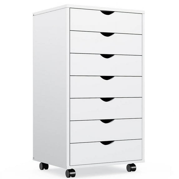 WhiteSweet Furniture 7 Drawer Chest - Storage Cabinets Dressers Wood ...