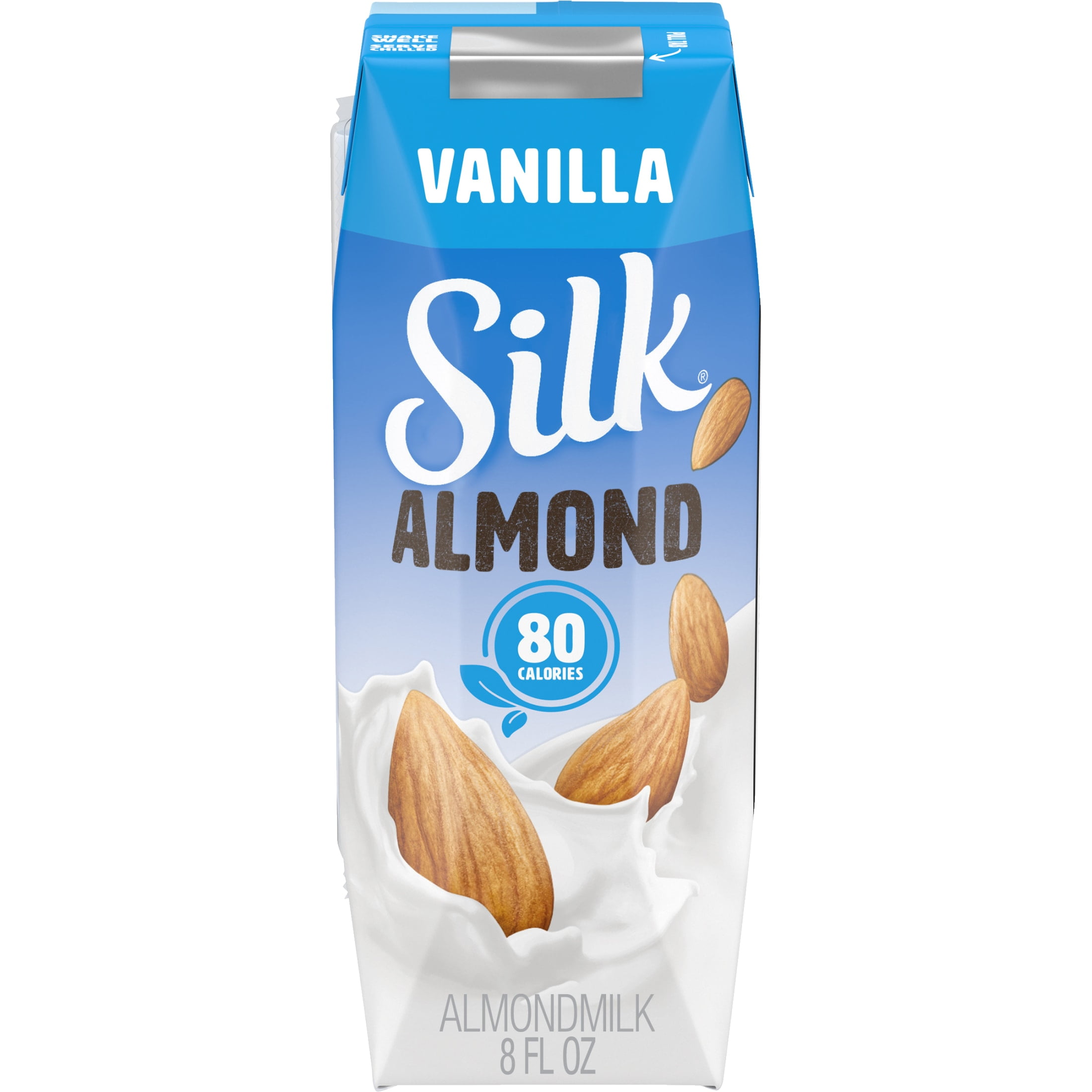 Silk Shelf-Stable Almond Milk Singles, Vanilla, Dairy-Free, Vegan, Non ...