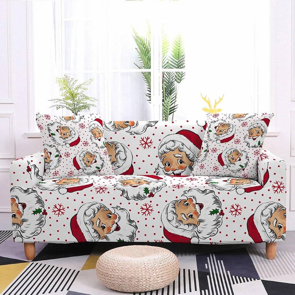 Whitebeard Print Sofa Cover Elastic Couch Cover For Living Room Stretch ...
