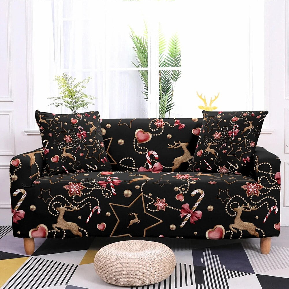 Whitebeard Print Sofa Cover Elastic Couch Cover For Living Room Stretch ...
