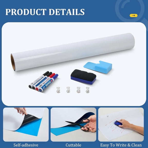 Dry Erase Paper Rolls and Whiteboards for Office and Classroom Use
