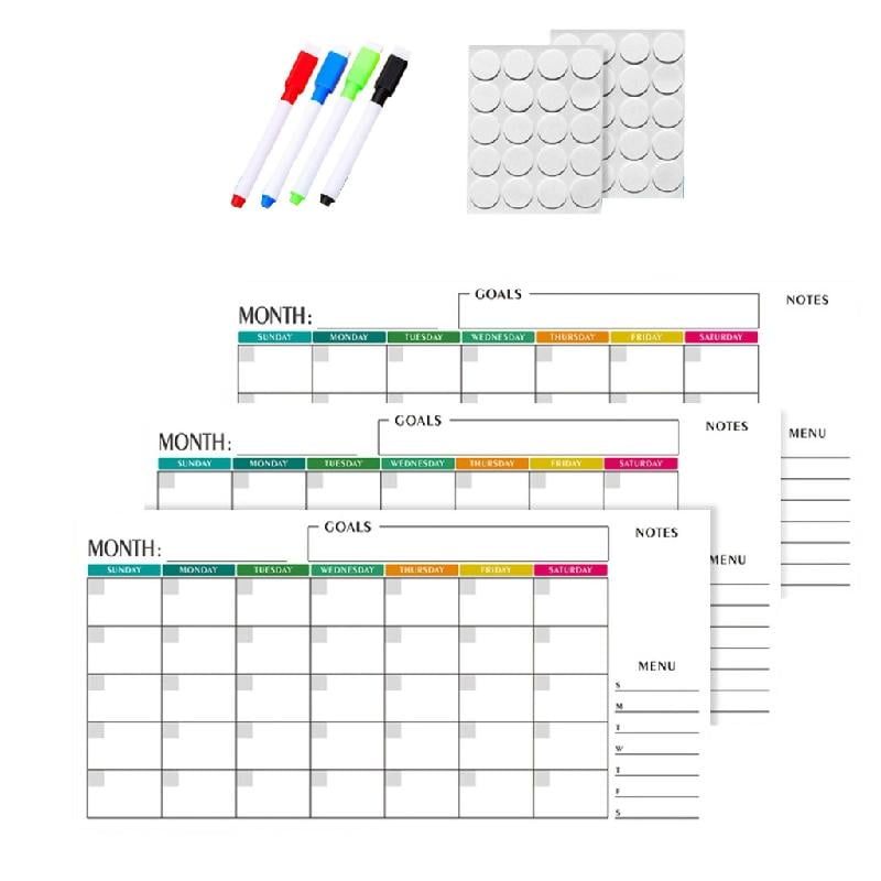 Whiteboard Calendar Dry Erases Calendar Monthly & Weekly Calendars For ...
