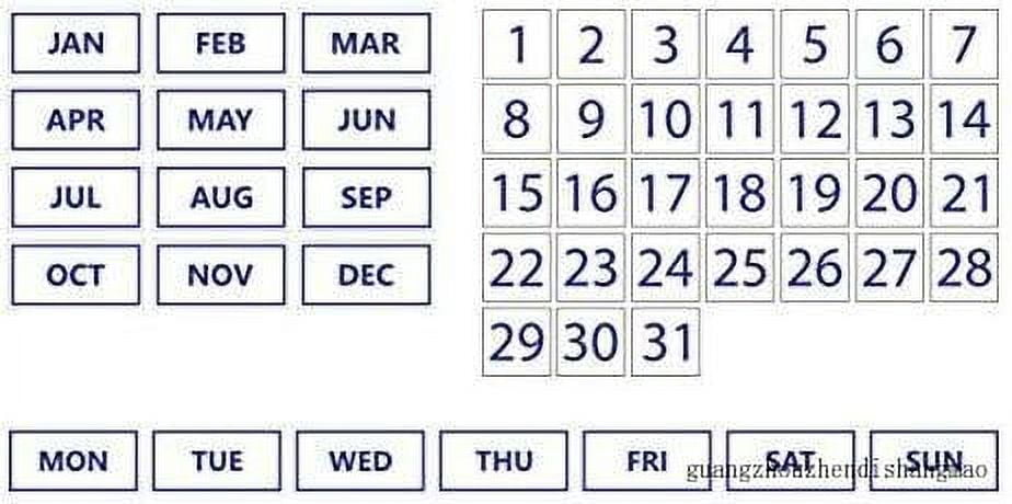 Whiteboard Calendar Magnet Bundle (Dates, Days Of The Week, Months) By ...