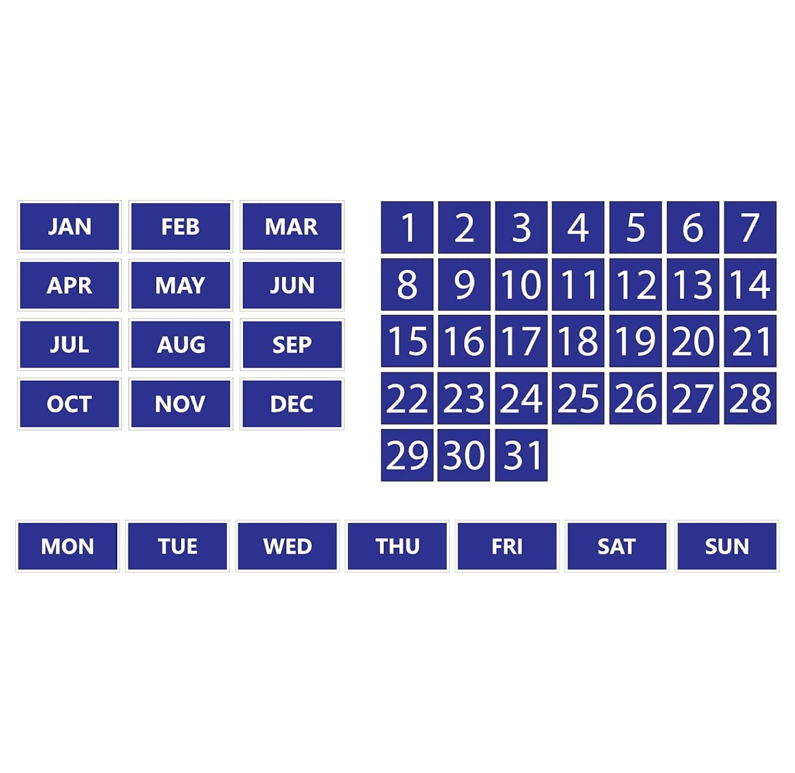 Whiteboard Calendar Magnet Bundle (Dates, Days of The Week, Months) by ...