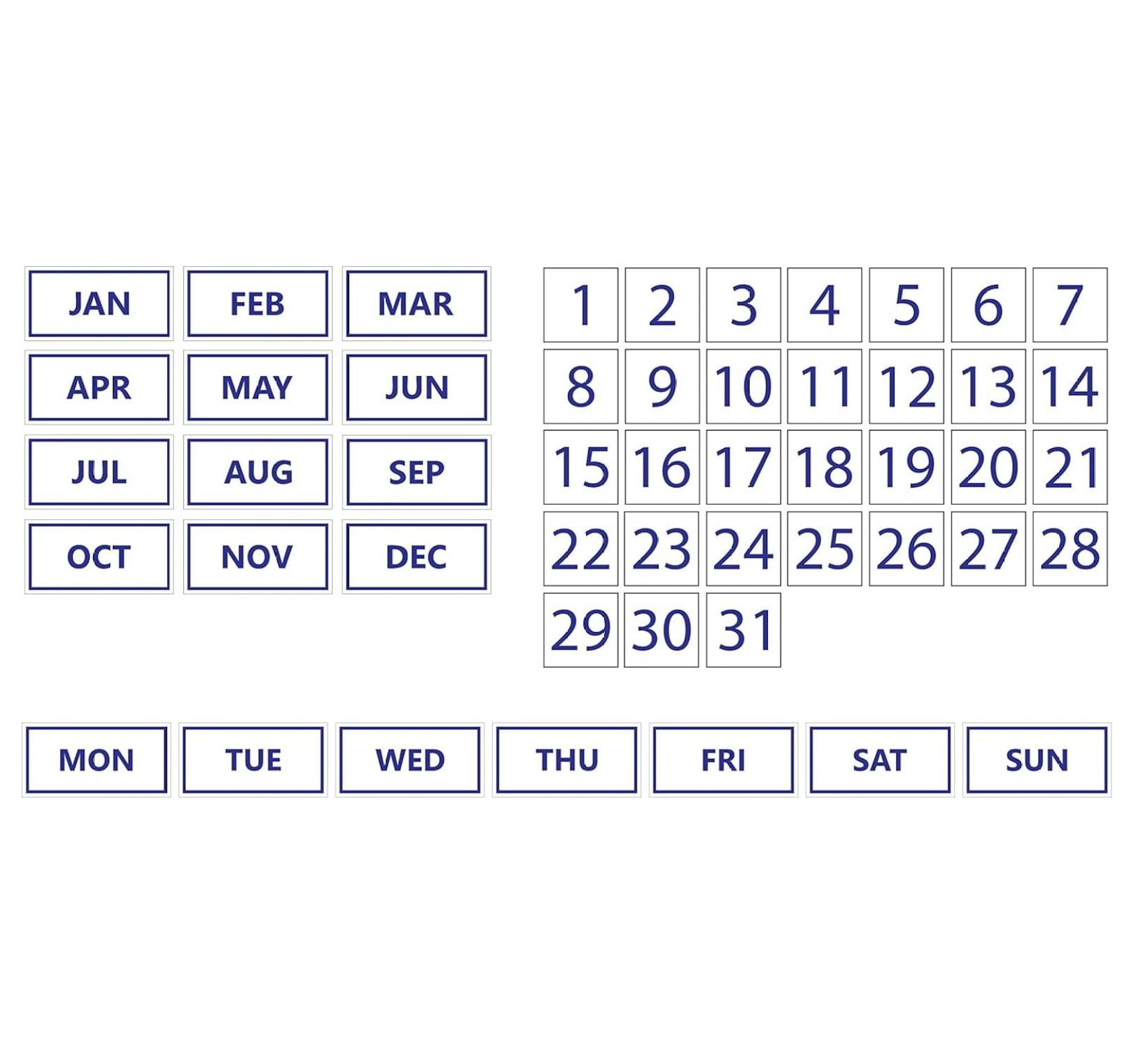 Whiteboard Calendar Magnet Bundle (Dates, Days of The Week, Months) by ...
