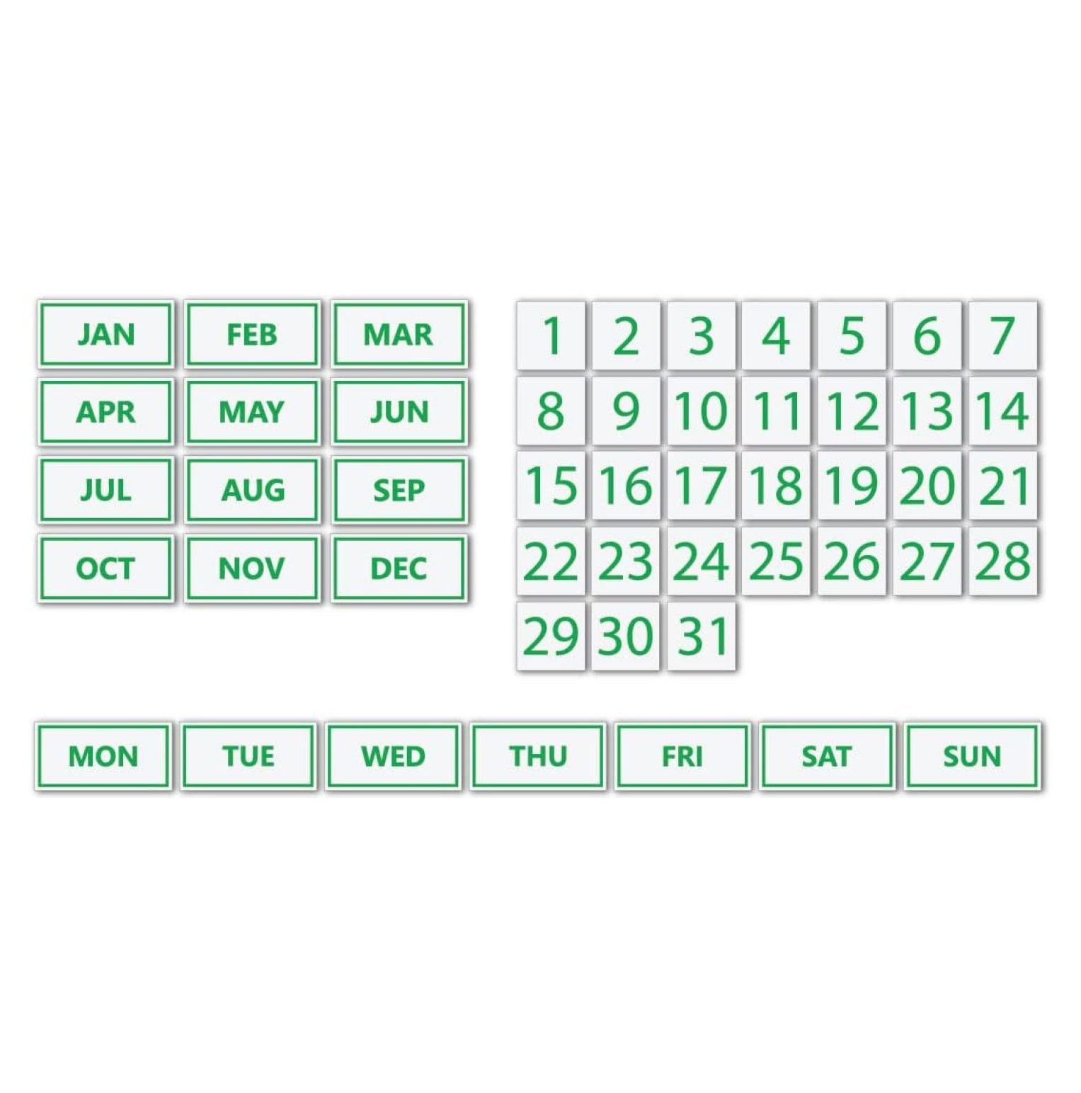 Whiteboard Calendar Magnet Bundle (Dates, Days of The Week, Months) by ...