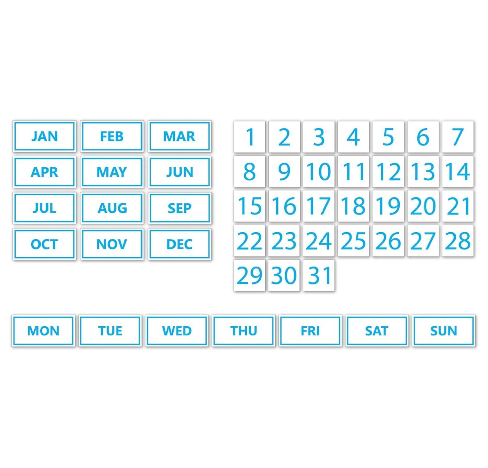 Whiteboard Calendar Magnet Bundle (Dates, Days of The Week, Months) by ...