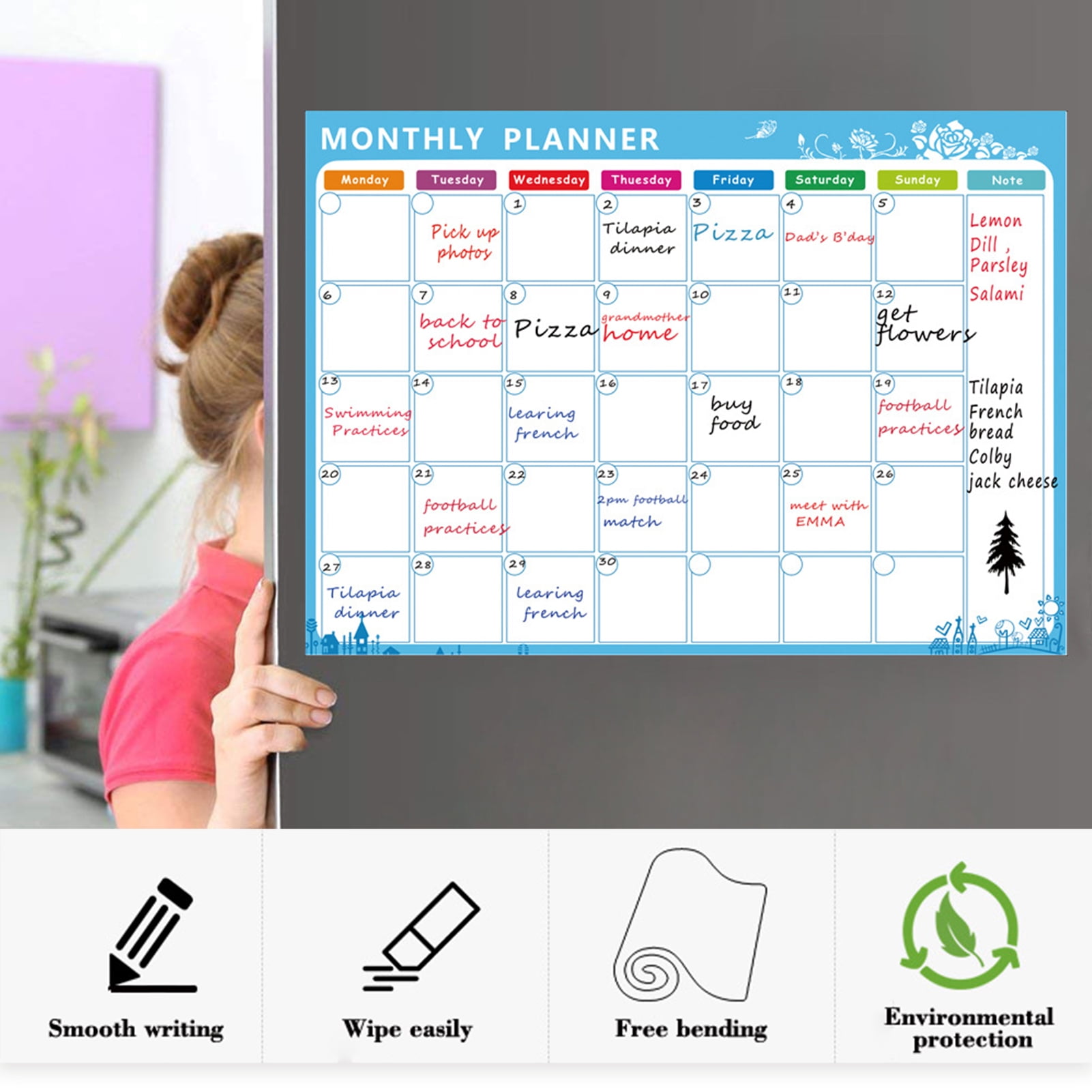 Whiteboard, Calendar Stickers With 3 Pen Calendar Stickers With 3 Pen 1 ...