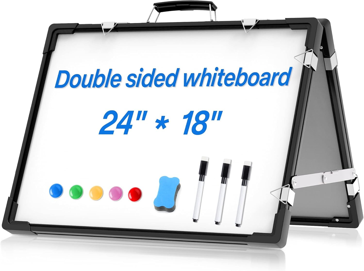 Whiteboard Dry Erase Boards,Foldable Hanging Wall Desktop Boards Easel ...