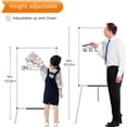 Whiteboard Easel, Portable Dry Erase Board Height Adjustable for School ...