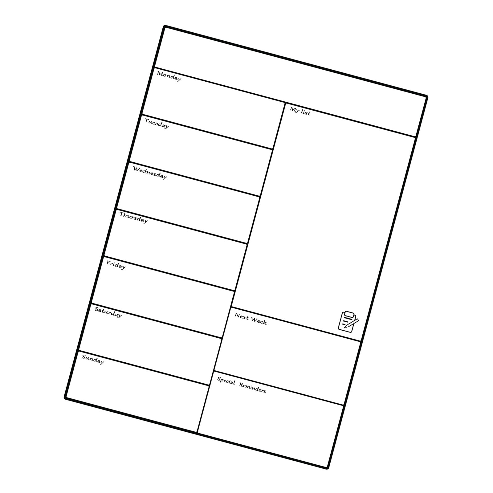 Whiteboard Fridge Calendar Weekly Planner Family Planner Notice Board ...