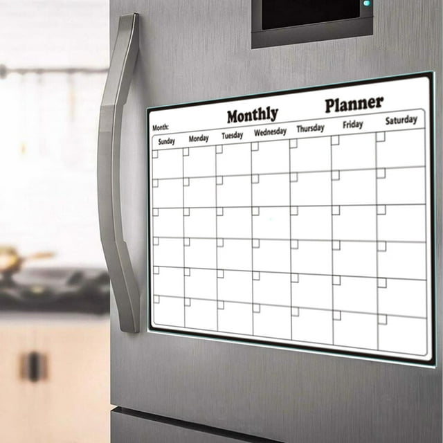 Fridge Whiteboard Magnetic Calendar - Family Notepad Daily Planner ...