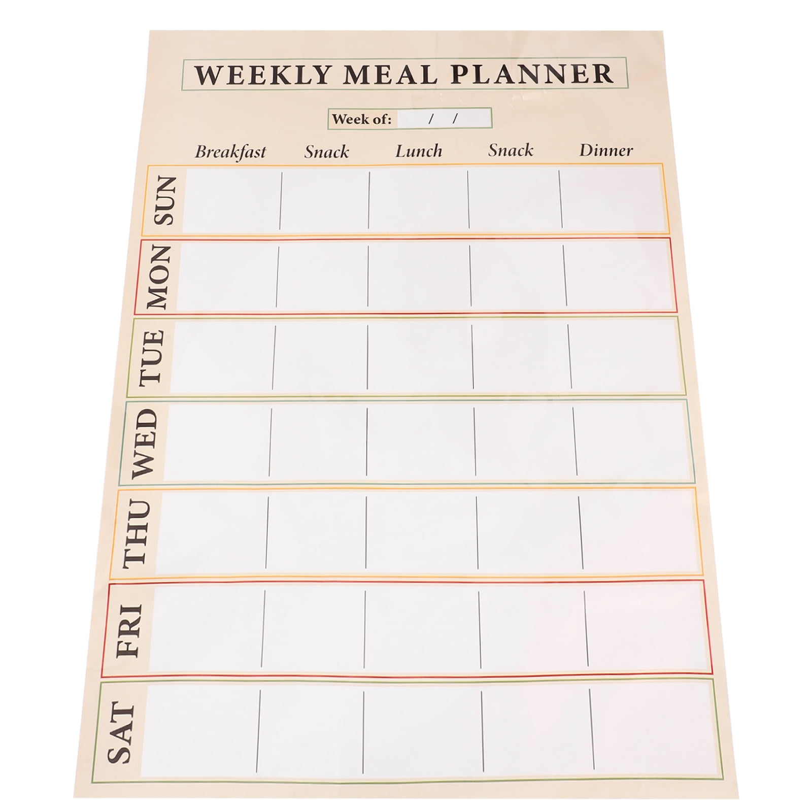 Whiteboard Meal Planner Weekly Menu Board Sticker Erasable Removable ...