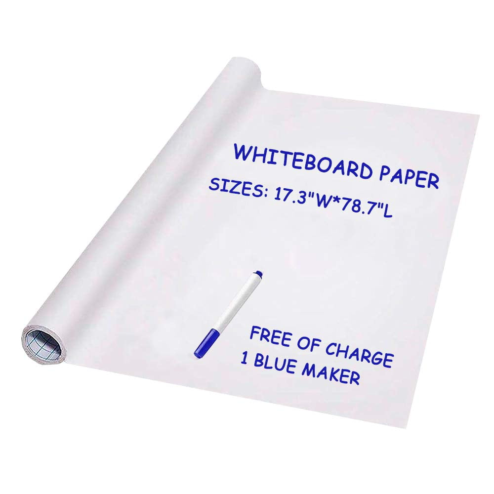 Whiteboard Paper Sticker Roll, DIY Self-Adhesive Dry Erase Paper Film ...