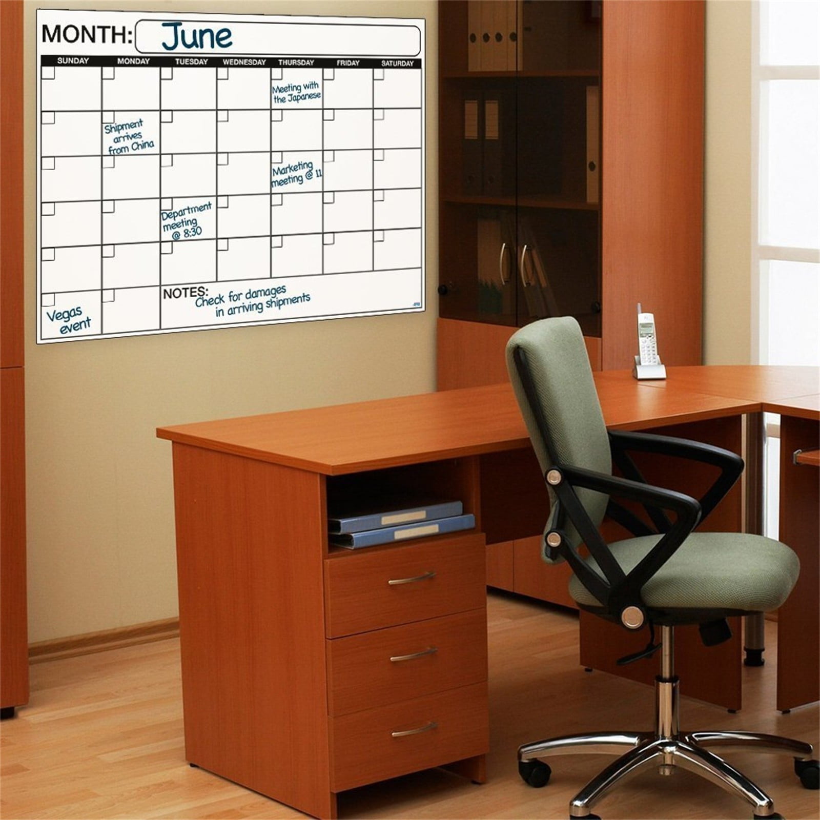 Whiteboard Rewritable Calendar Sticker Set Weekly And Monthly Schedule ...